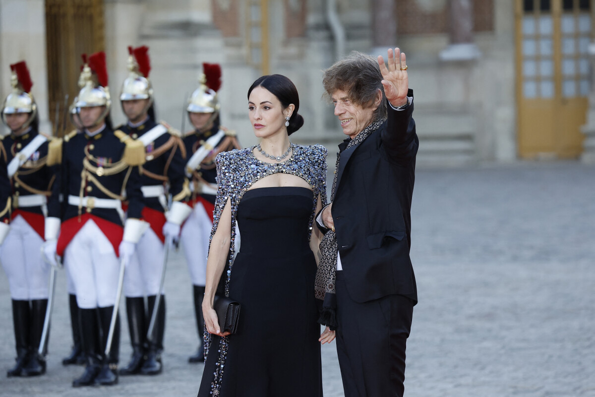 Photo : Sir Mick Jagger et sa compagne Melanie Hamrick - Dîner d'Etat au château de Versailles ...