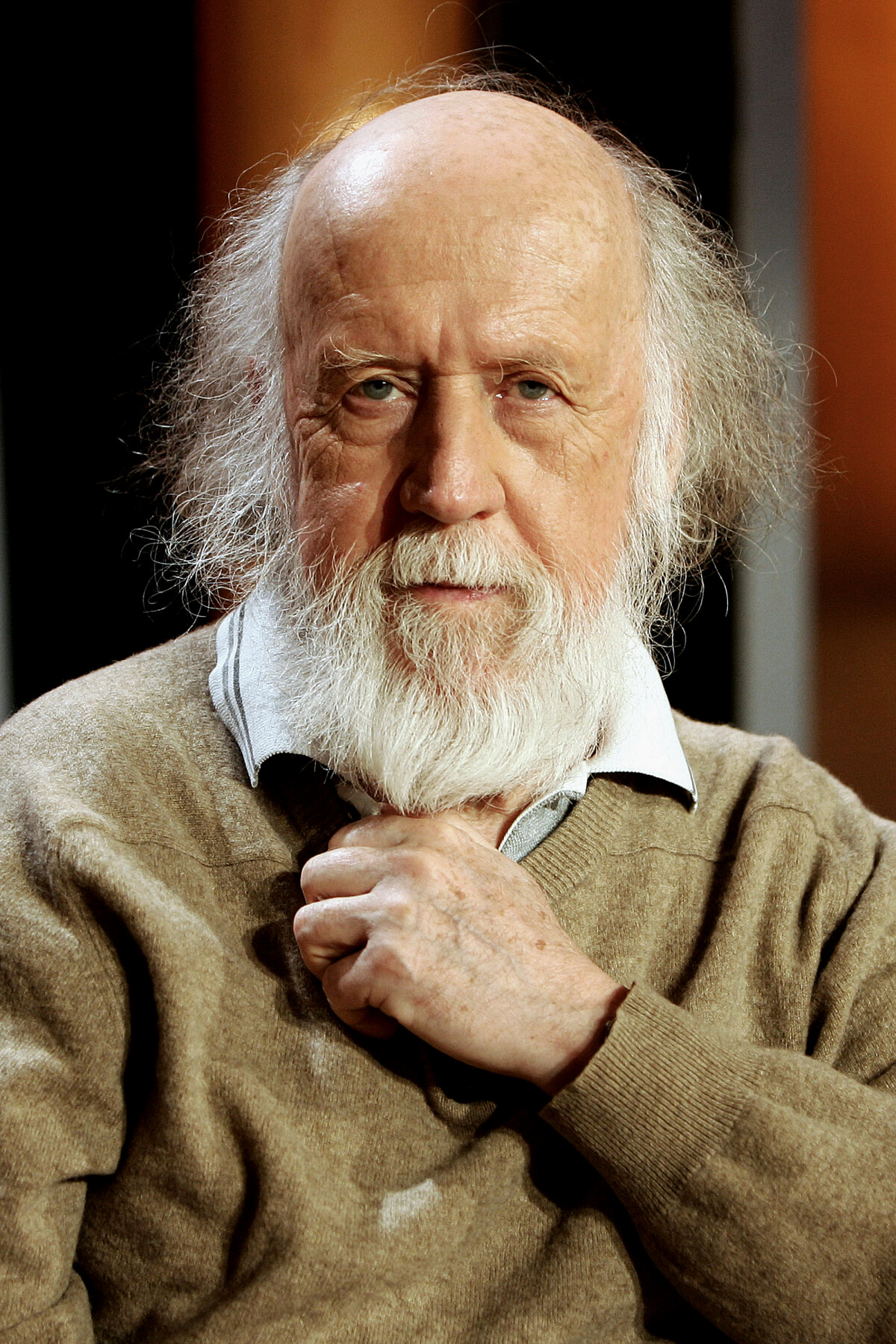 Photo : Portrait de Hubert Reeves le 8 mars 2005. © Cédric Perrin ...