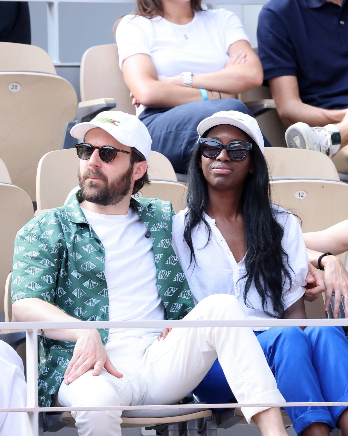Photo : Antoine Gouy et sa compagne Fanta Kaba en tribunes lors des ...