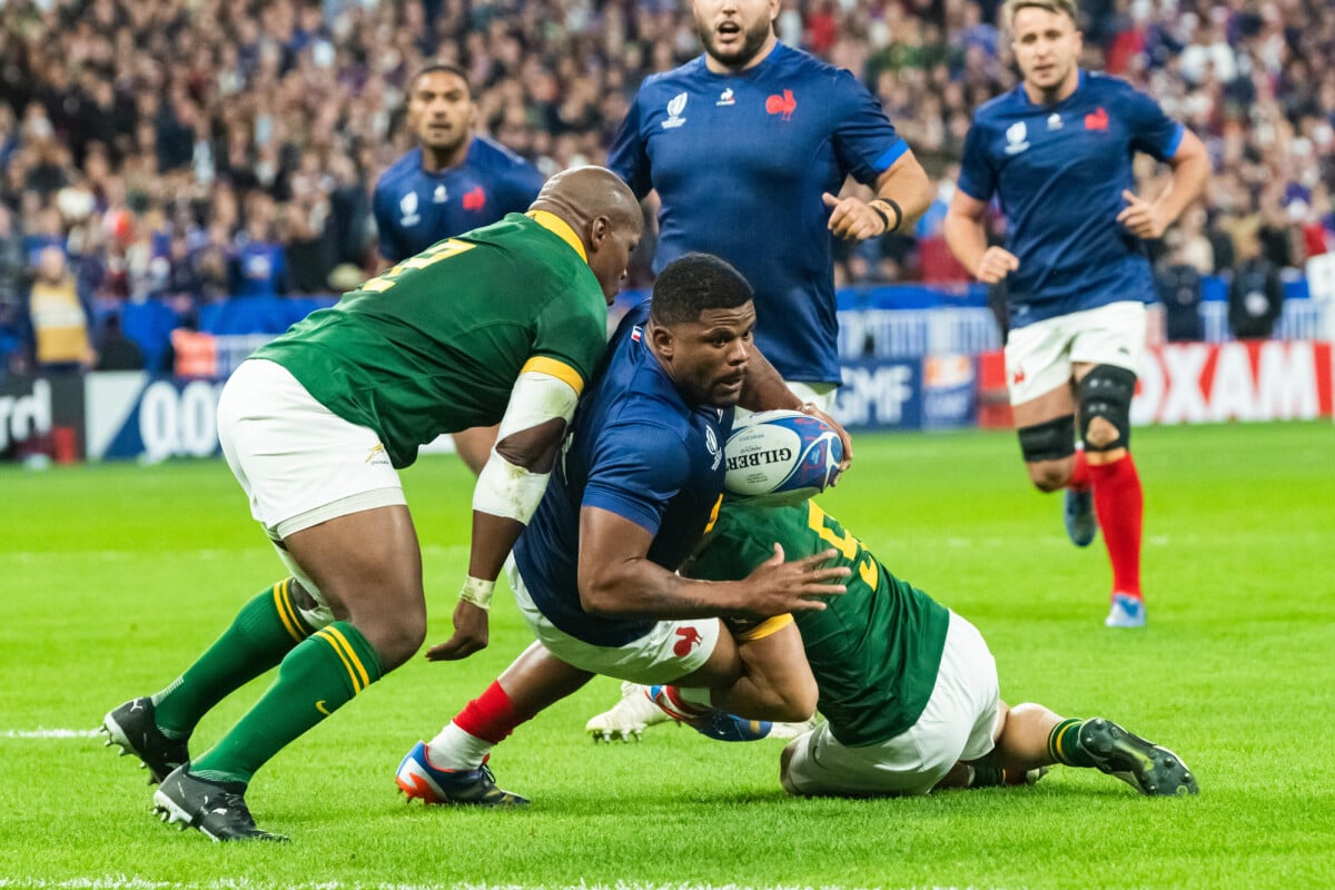 Photo : Jonathan Danty (XV de France) - Coupe du Monde de Rugby France 2023 - Match de quart de ...