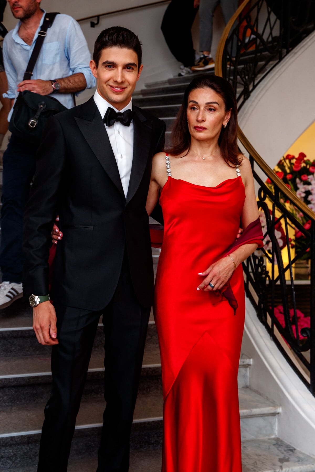 Photo : Esteban Ocon, Sabrina Ocon arrivent à l'hôtel "Martinez" lors ...