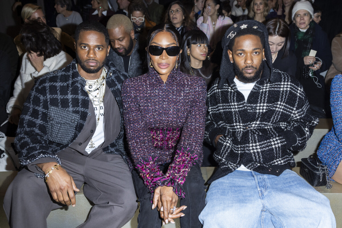 Photo : Dave Free, Naomi Campbell, Kendrick Lamar - Front row du défilé ...
