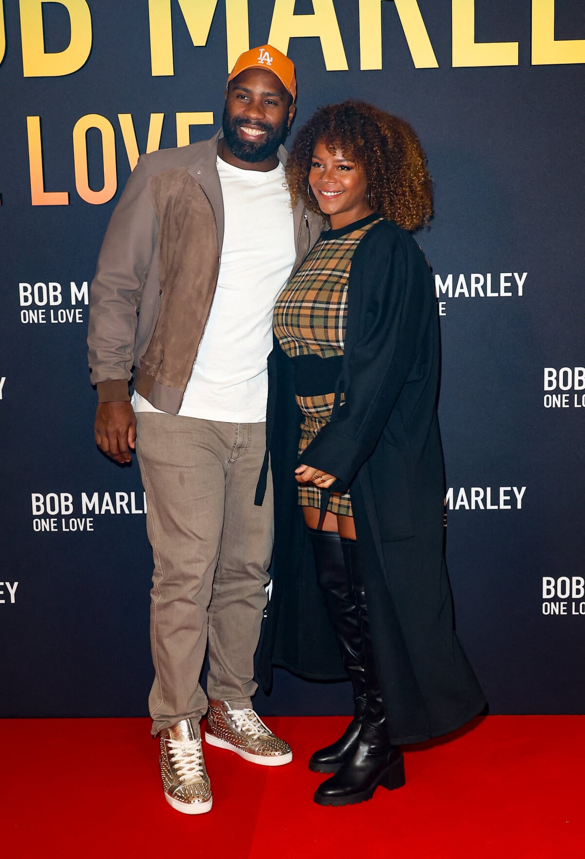Photo : Teddy Riner et sa femme Luthna Plocus - Première du film "Bob ...