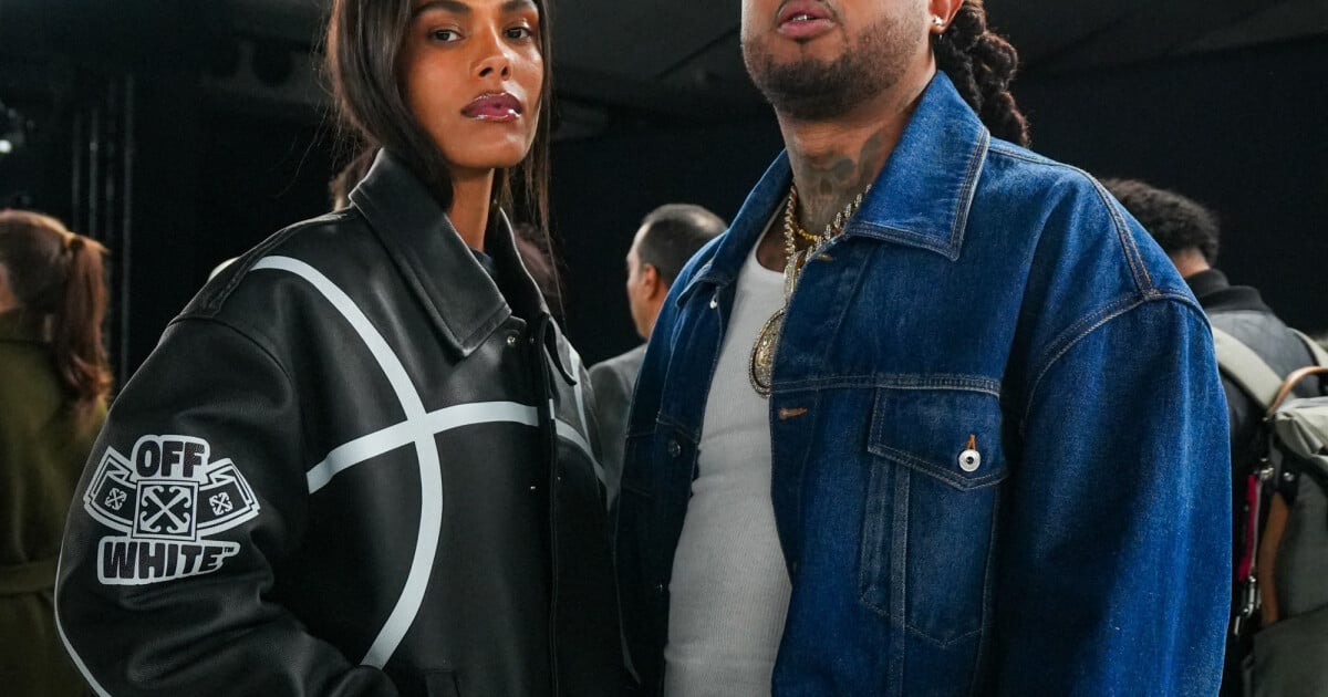 PHOTOS Tina Kunakey très proche du rappeur Kalash au défilé Off-White ...
