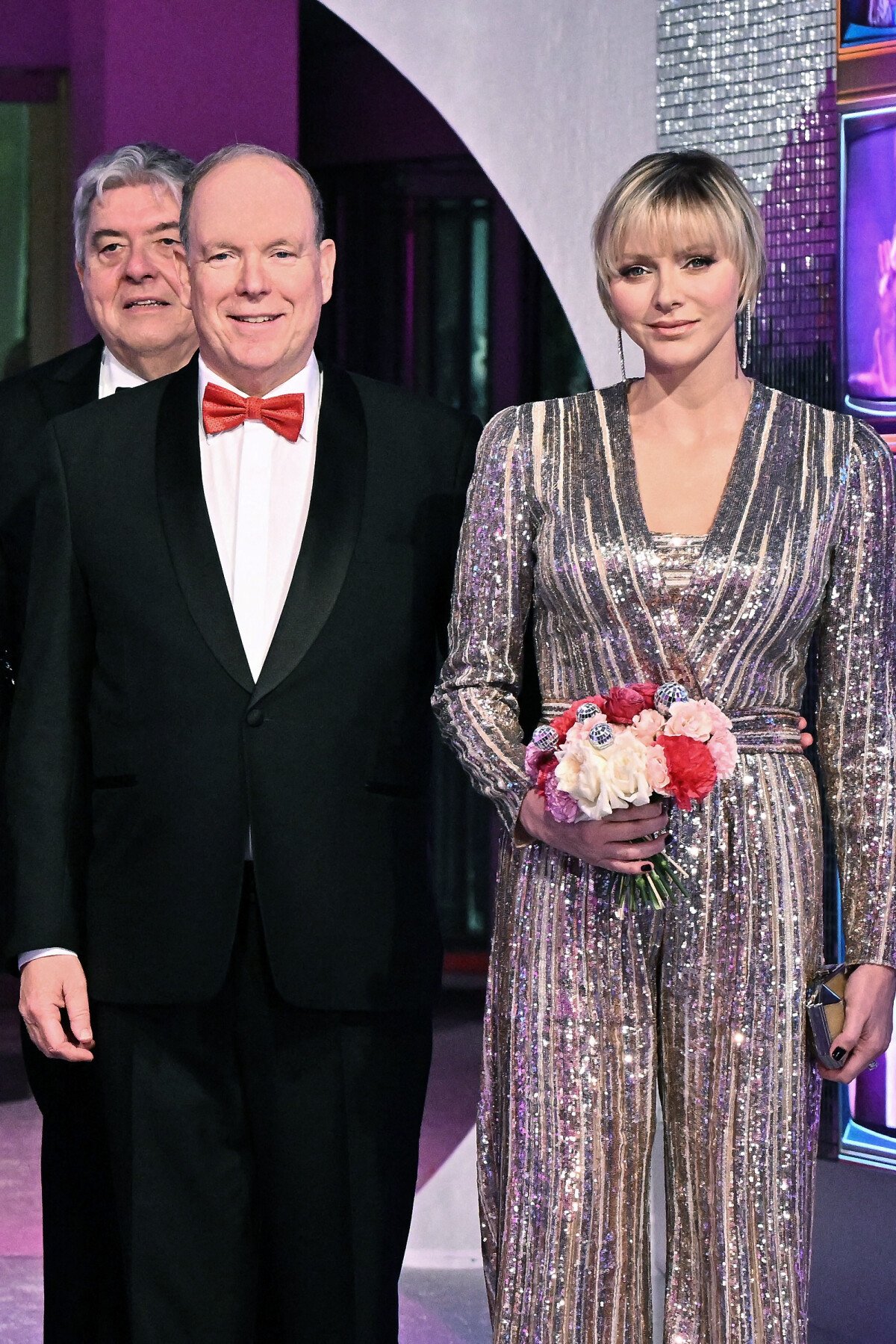 Photo : Avec Albert, au dernier Bal de la Rose, le 23 mars 2024. Photo by Stephane Cardinale ...