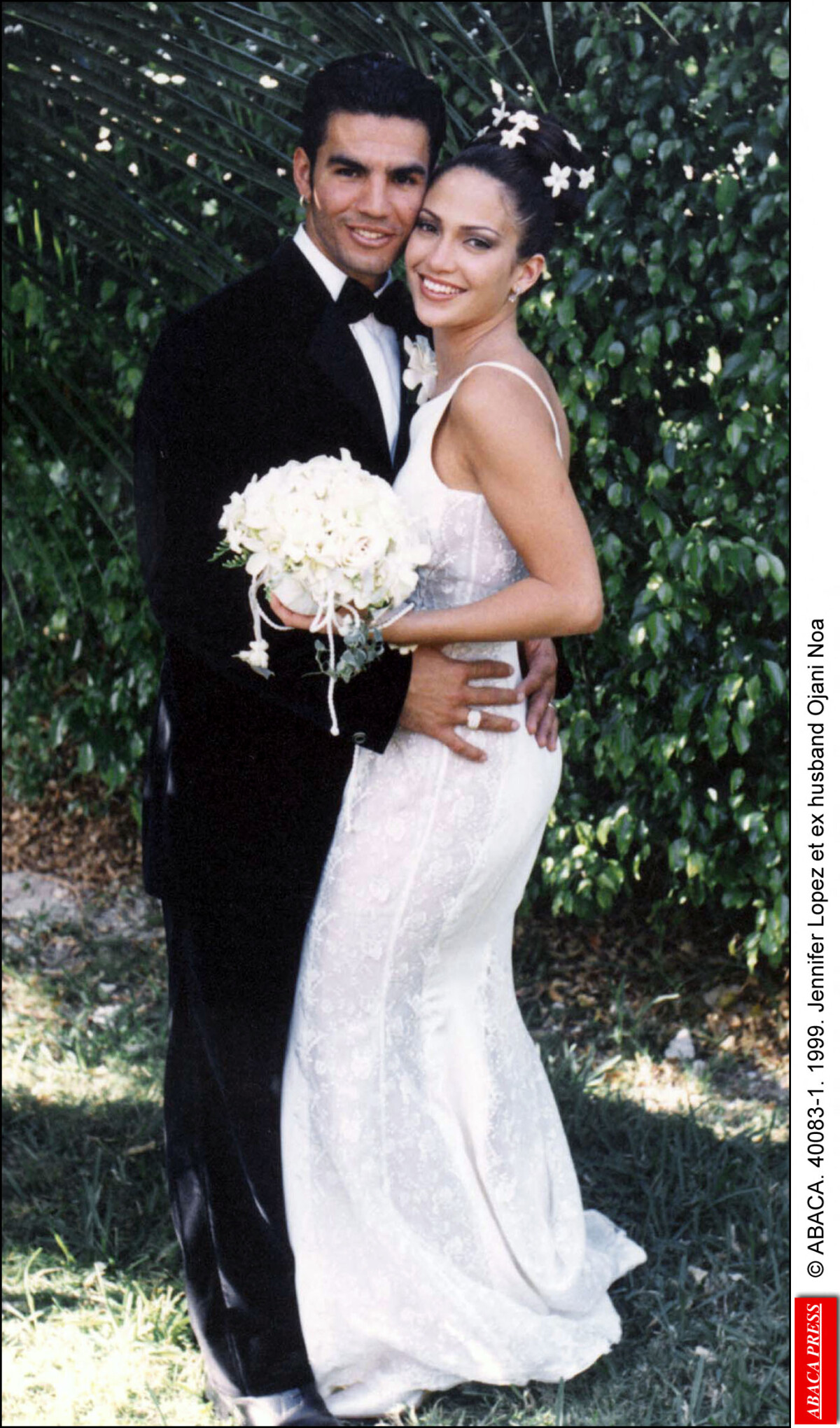 Photo : © ABACA. 1997. Jennifer Lopez et son mari Ojani Noa - Purepeople