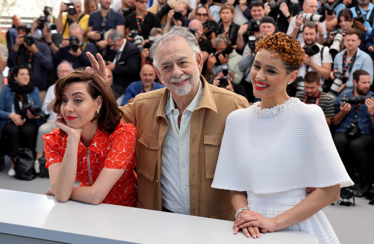 Photo : Aubrey Plaza, Francis Ford Coppola et Nathalie Emmanuel au photocall de "Megalopolis ...