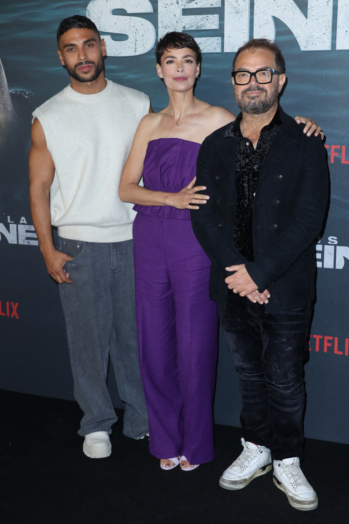 Photo : Nassim Lyes, Berenice Bejo et Xavier Gens assistent à l'avant-première de "Sous La Seine ...