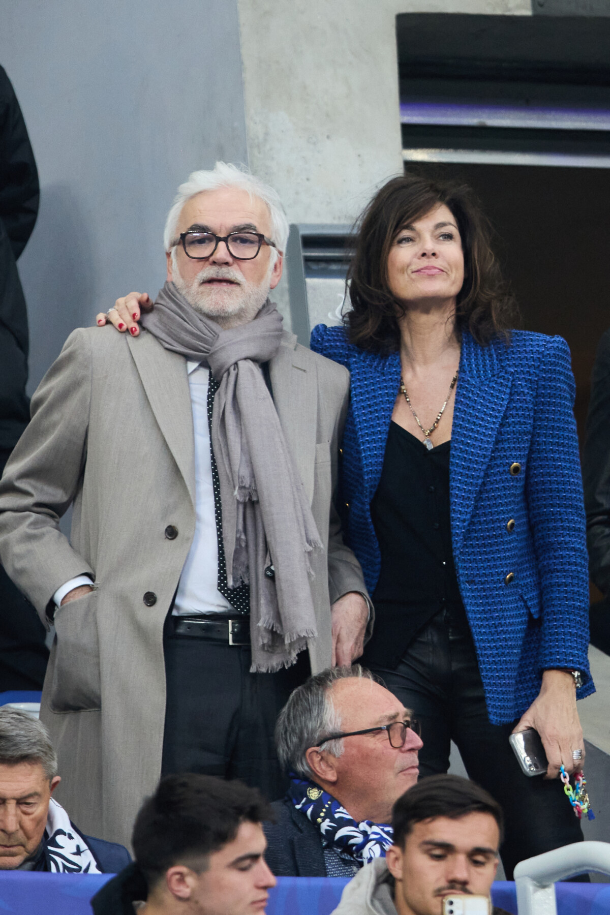 Photo : Pascal Praud et sa compagne Catherine dans les tribunes du ...