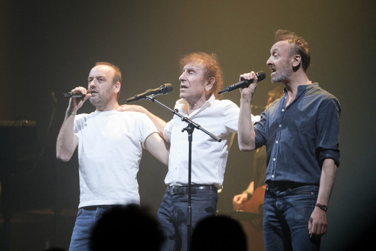Photo : Le chanteur Alain Souchon sur scene en concert a Bruxelles ...