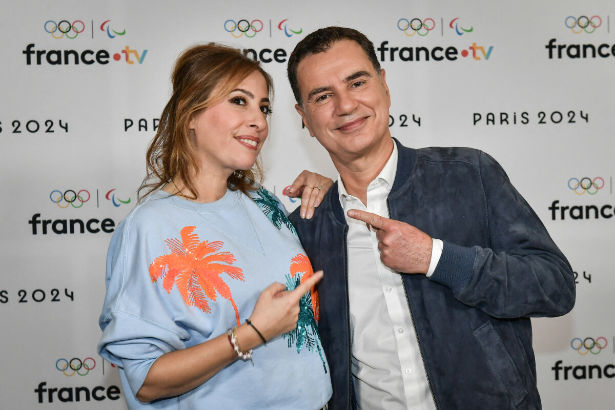 Photo : La journaliste française Léa Salamé pose pour un photocall à ...