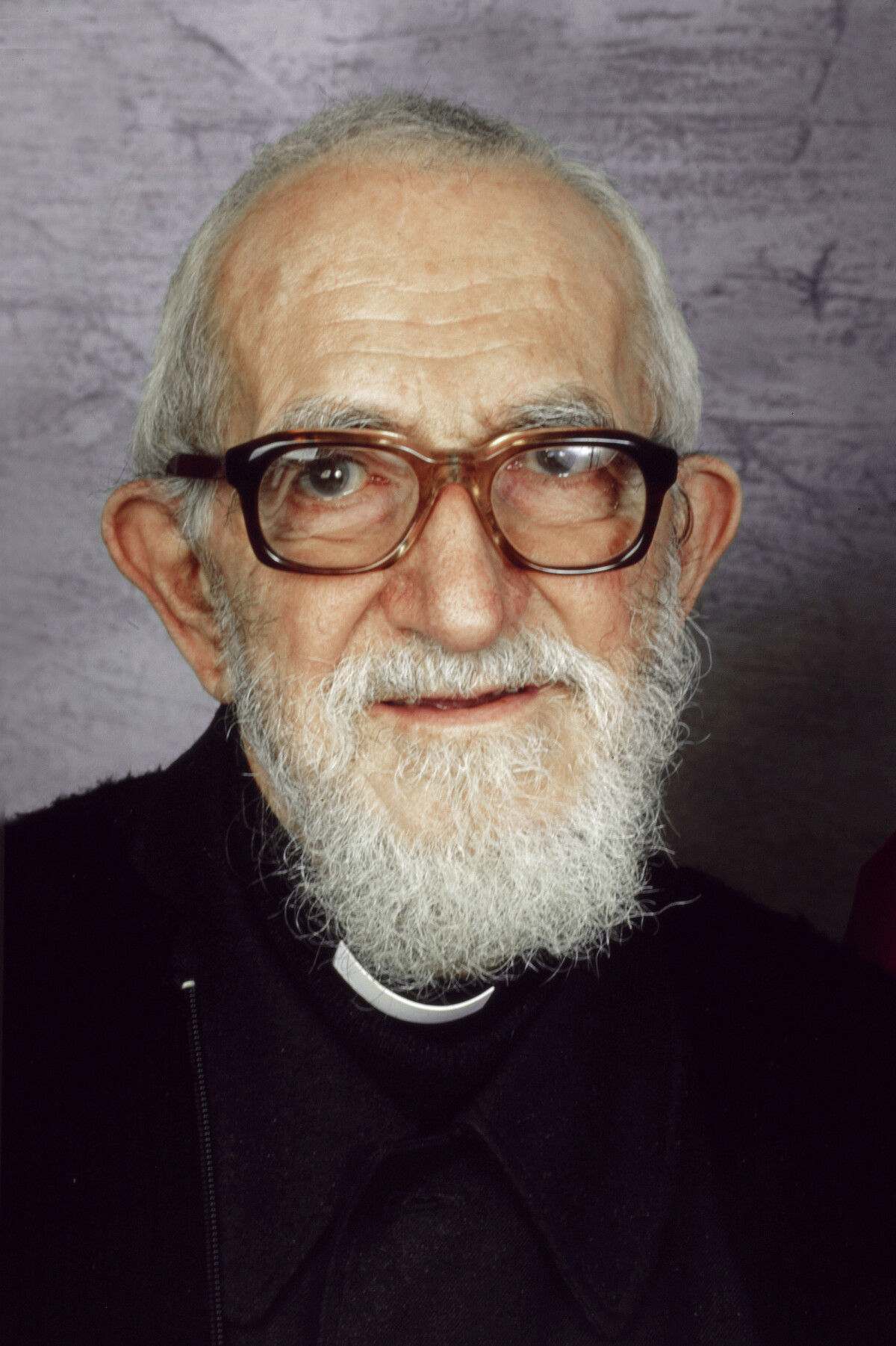 Photo : Portrait de l'Abbé Pierre le 12 janvier 1992 - Purepeople