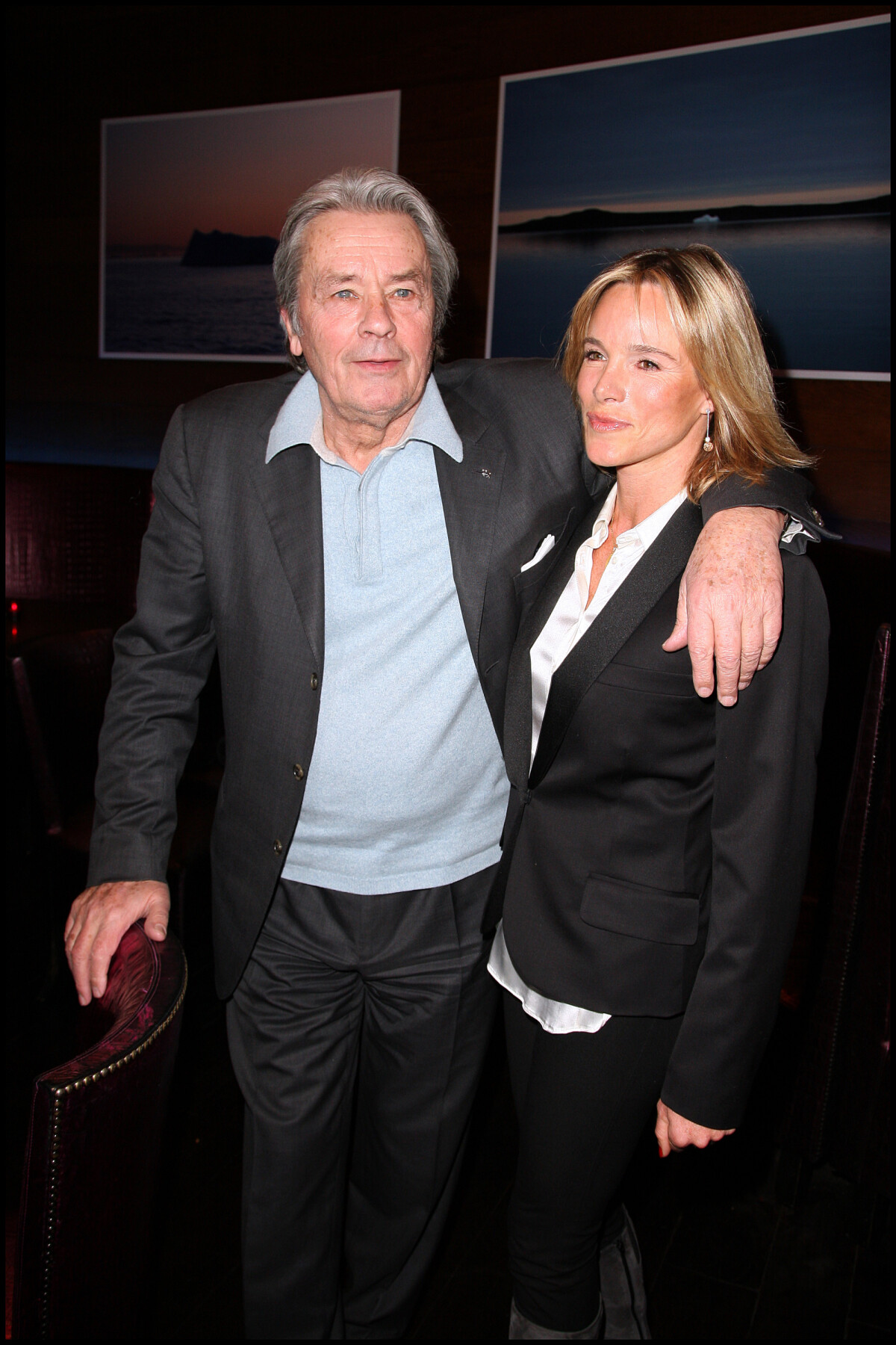 Photo : Archive - Géraldine Danon et son parrain Alain Delon - Purepeople