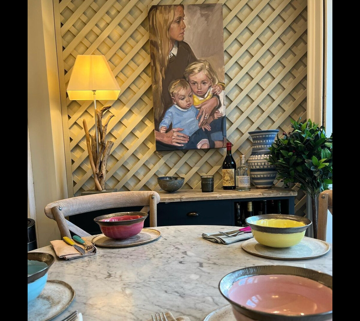 Photo : Peinture de Florence Brudenell-Bruce et ses deux enfants ...