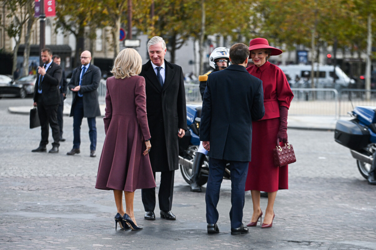 Photo : Le roi Philippe de Belgique, la reine Mathilde, Le président ...
