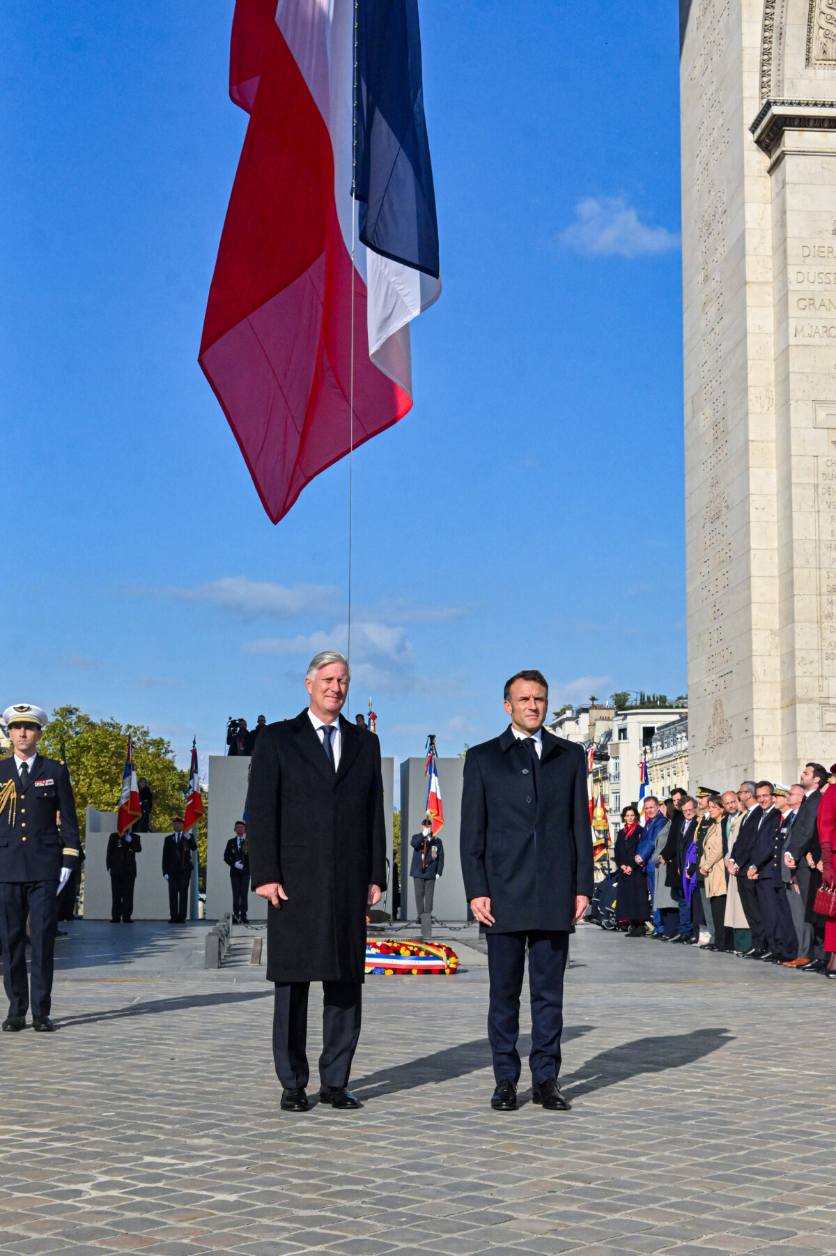 Photo : Le roi Philippe de Belgique, Le président Emmanuel Macron lors ...