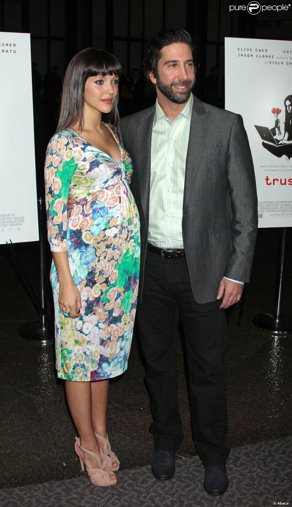 David Schwimmer et sa femme Zoe Buckman, ici à Los Angeles en mars 2011 ...