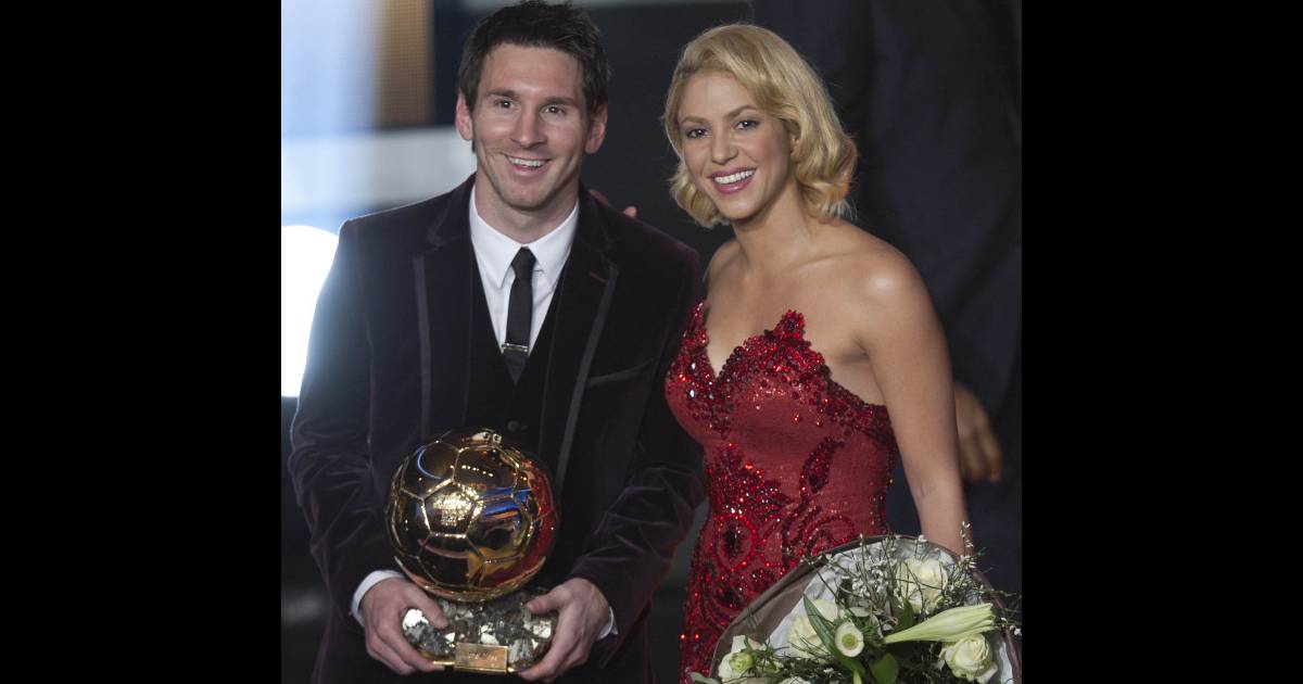 Shakira et Lionel Messi le 9 janvier 2012 à Zurich lors de la cérémonie ...