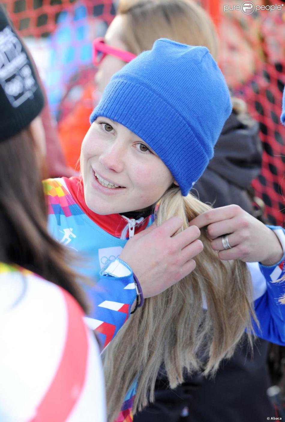 Clara Direz, victorieuse dans le slalom géant aux Jeux Olympiques d ...