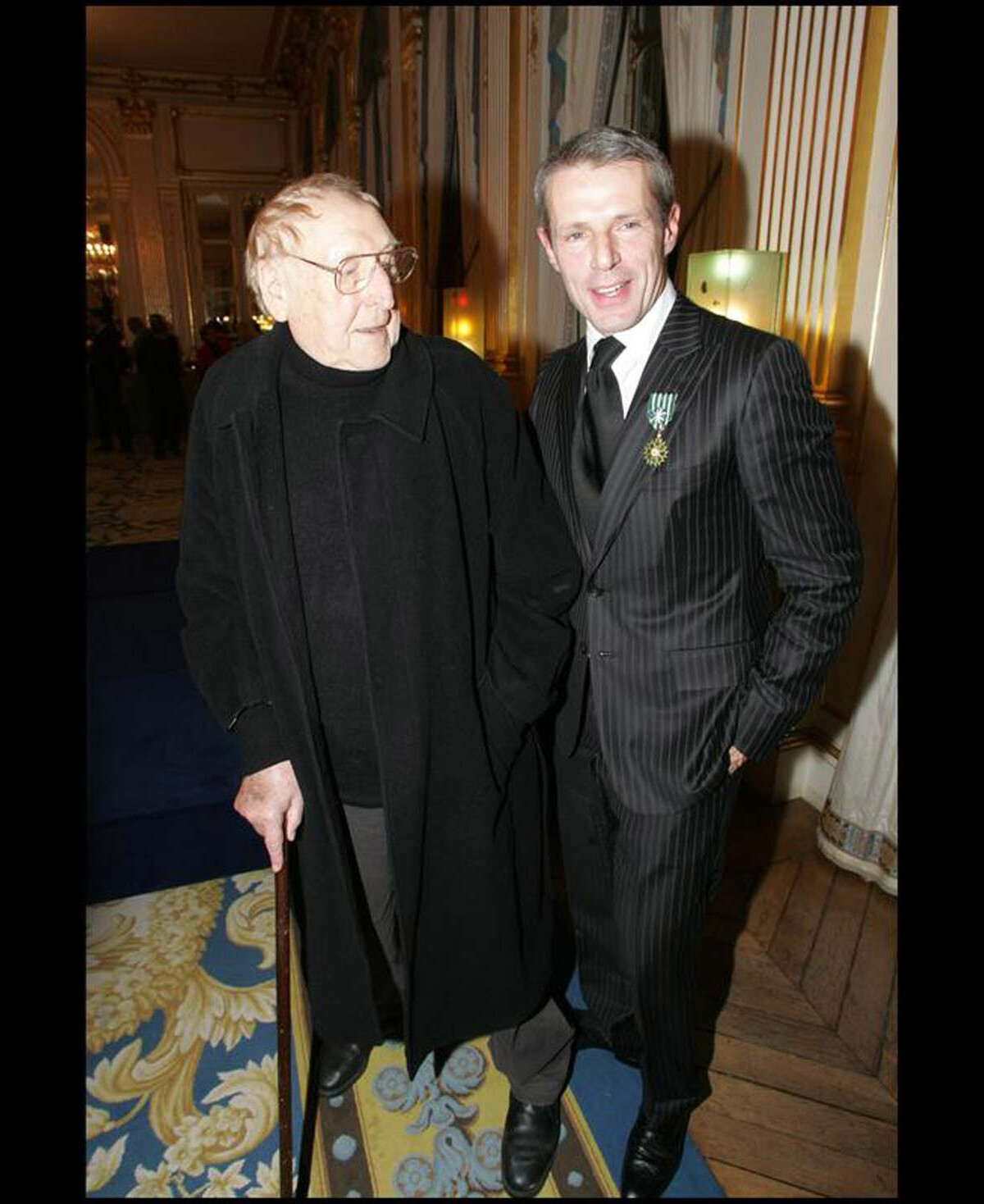 Photo : Georges et Lambert Wilson à Paris, le 7 février 2007. - Ode ...