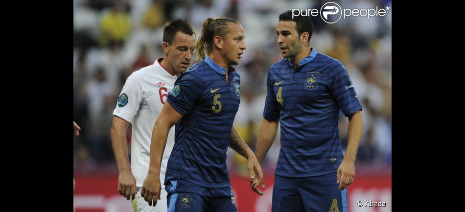 Philippe Mexès et Adil Rami lors du match de l'Euro entre la France et ...