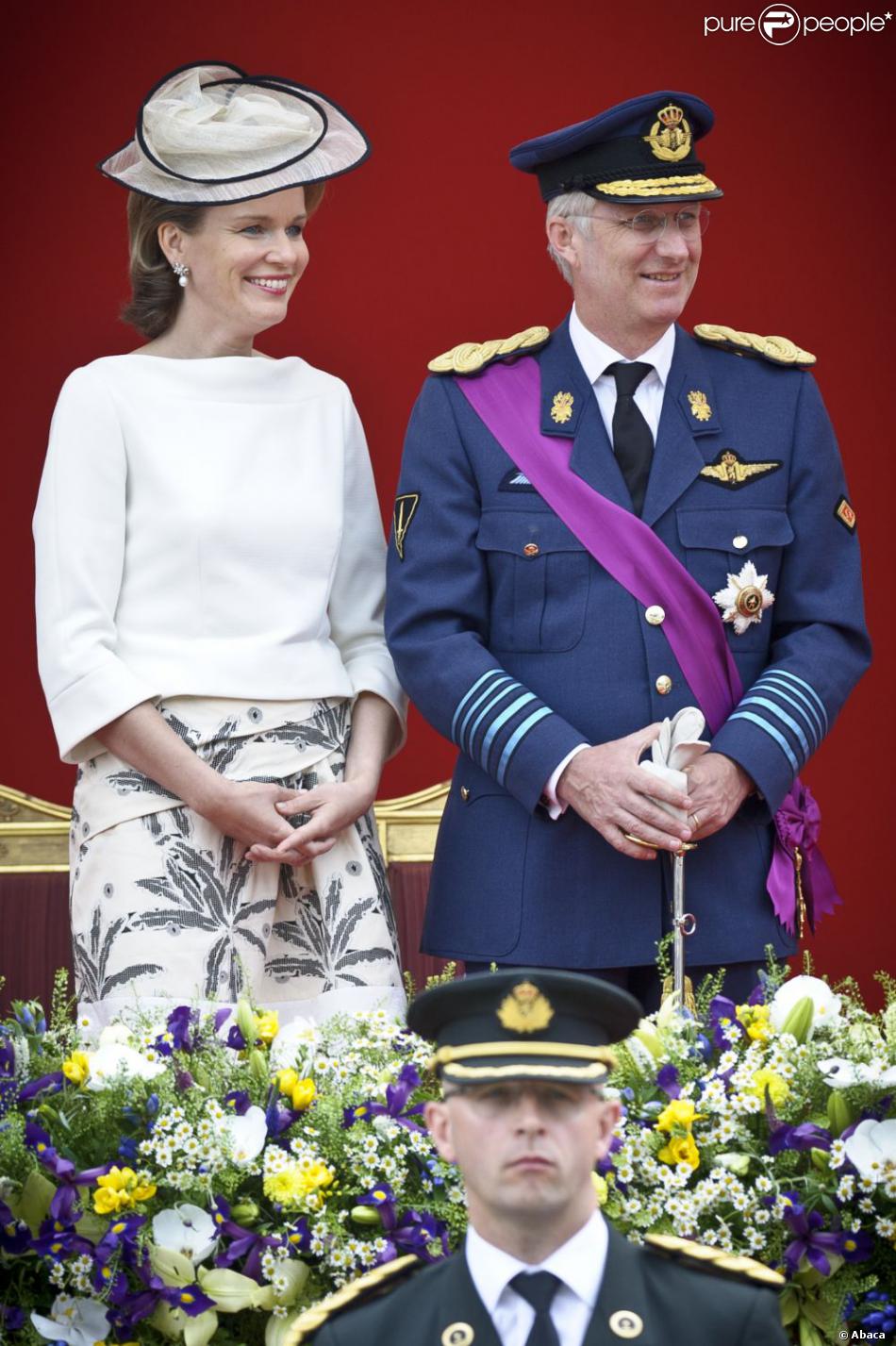 La princesse Mathilde et le prince Philippe de Belgique durant la ...