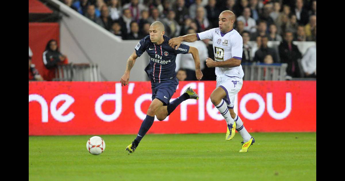 Jérémy Menez lors du match entre le PSG et Toulouse le 14 septembre ...