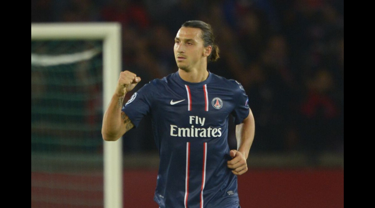 Photo : Zlatan Ibrahimovic lors du match de Ligue des Champions au Parc ...