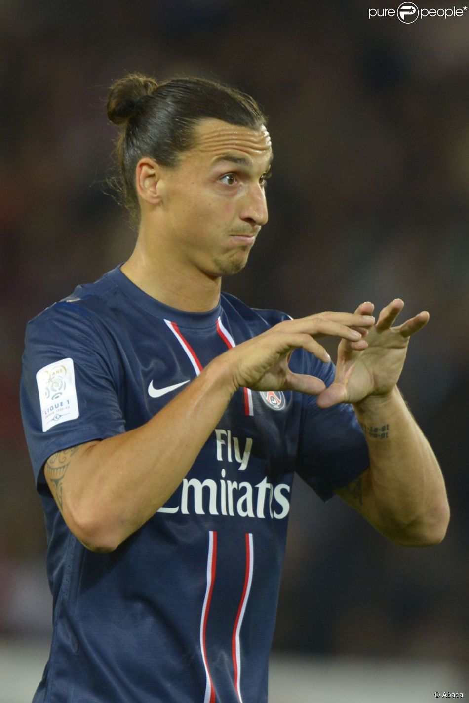 Zlatan Ibrahimovic lors du match face à Toulouse au Parc des Princes à ...