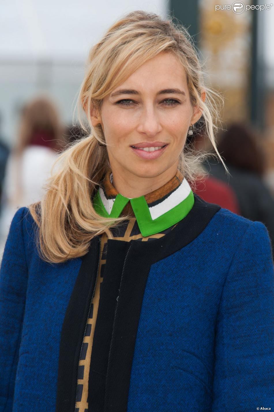 Alexandra Golovanoff arrive au jardin des Tuileries pour assister au ...