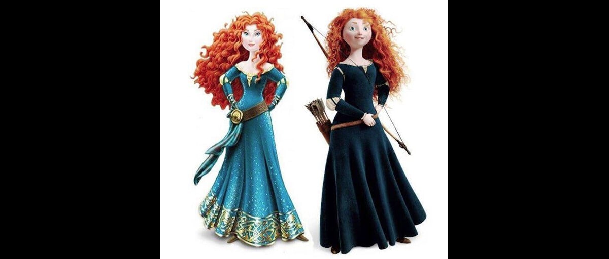 Photo : La nouvelle version de Merida (à gauche) et la version dans le ...