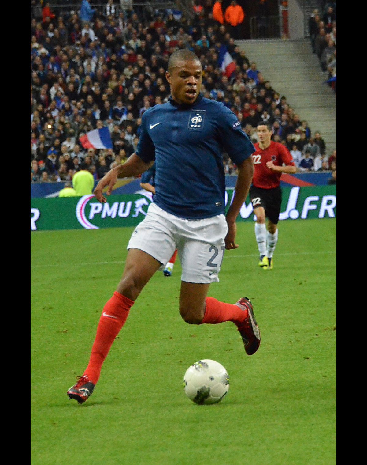 Photo : Loïc Rémy lors du match France - Albanie à Saint-Denis le 7 ...