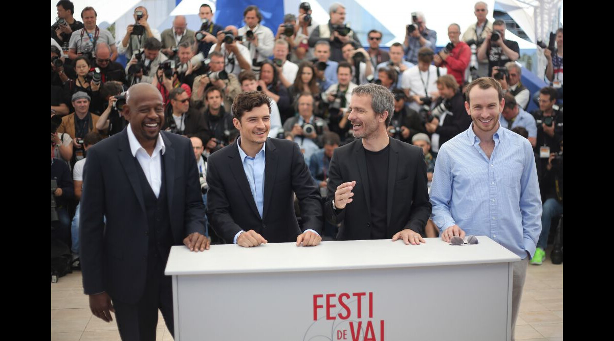 Photo : Forest Whitaker, Orlando Bloom, Jérome Salle et Conrad Kemp ...