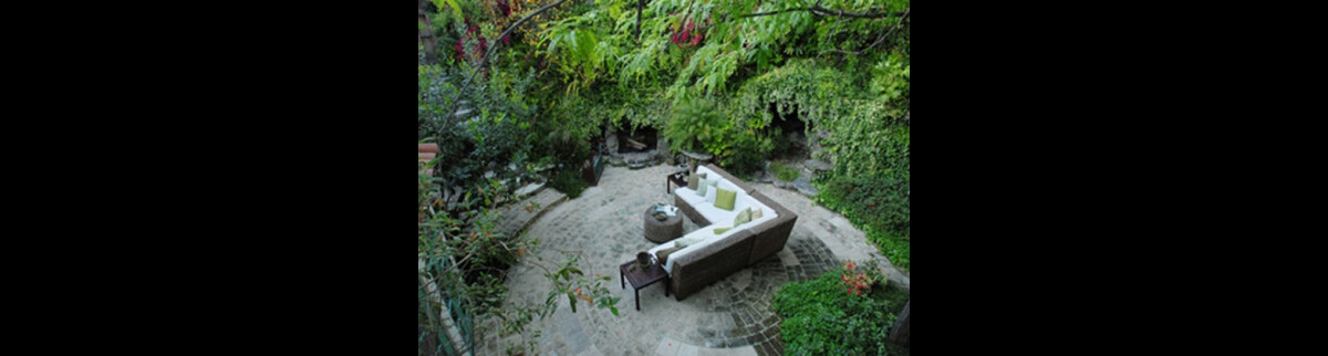 Photo : Le jardin romantique et cosy de la villa de Gerard Butler à Los ...