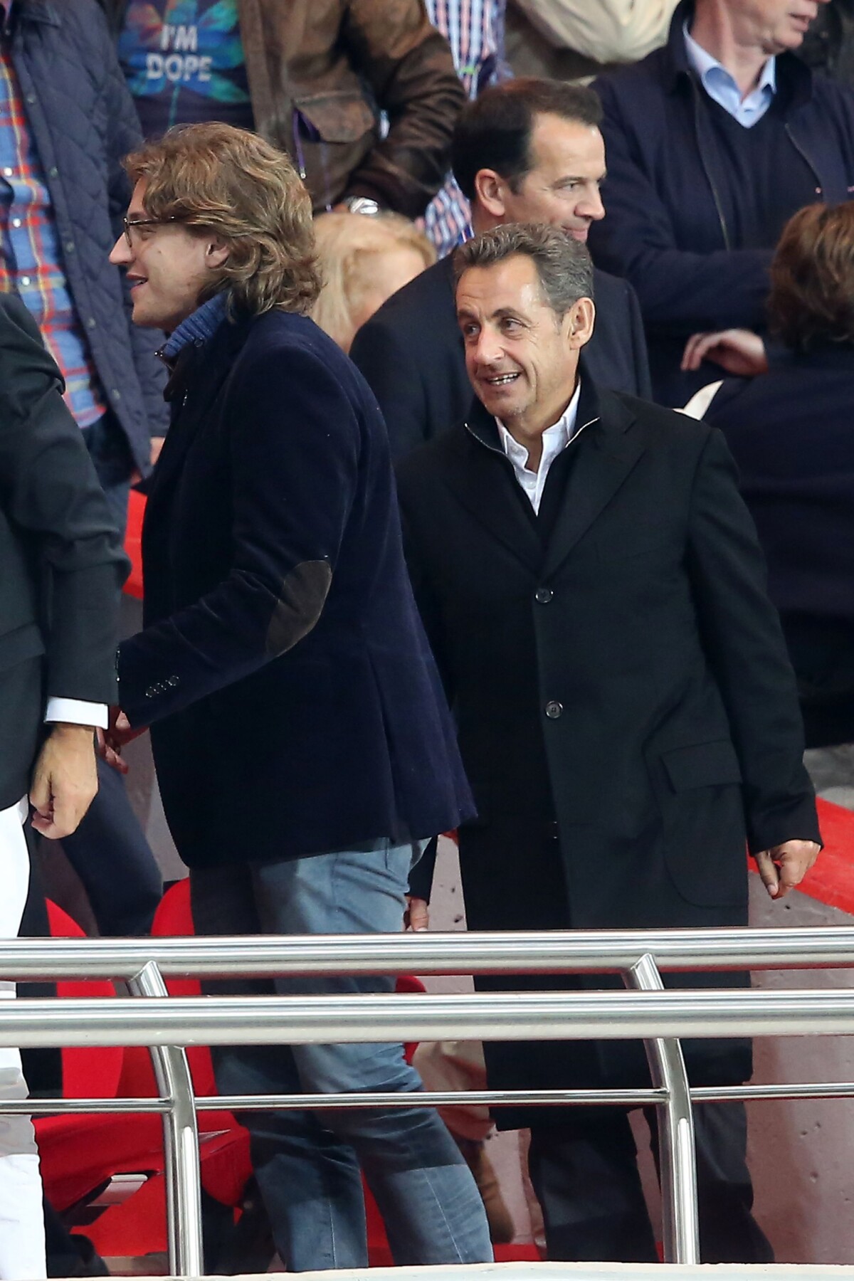 Photo : Nicolas Sarkozy et son fils Jean Sarkozy lors de PSG - Monaco ...
