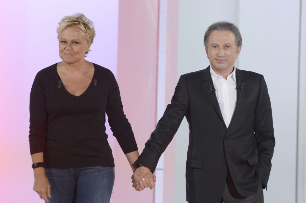 Photo : Muriel Robin et Michel Drucker sur le plateau de l'émission ...