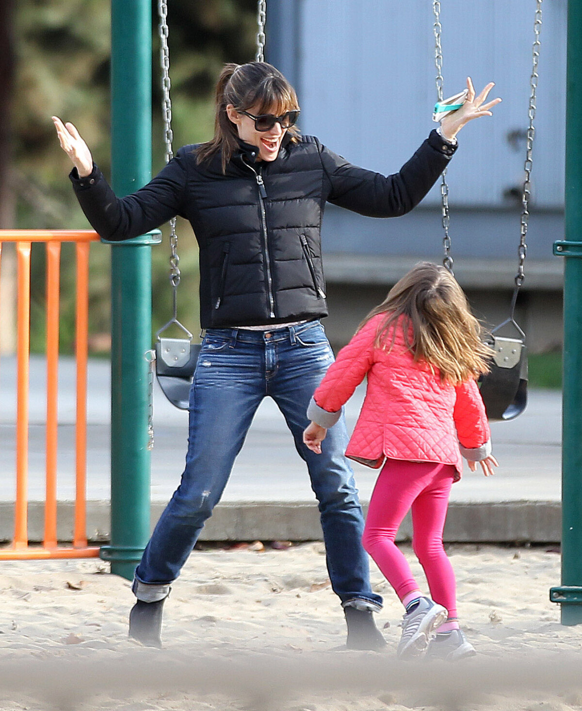 Photo : Jennifer Garner et sa fille Seraphina (4 ans), s'amusent dans ...