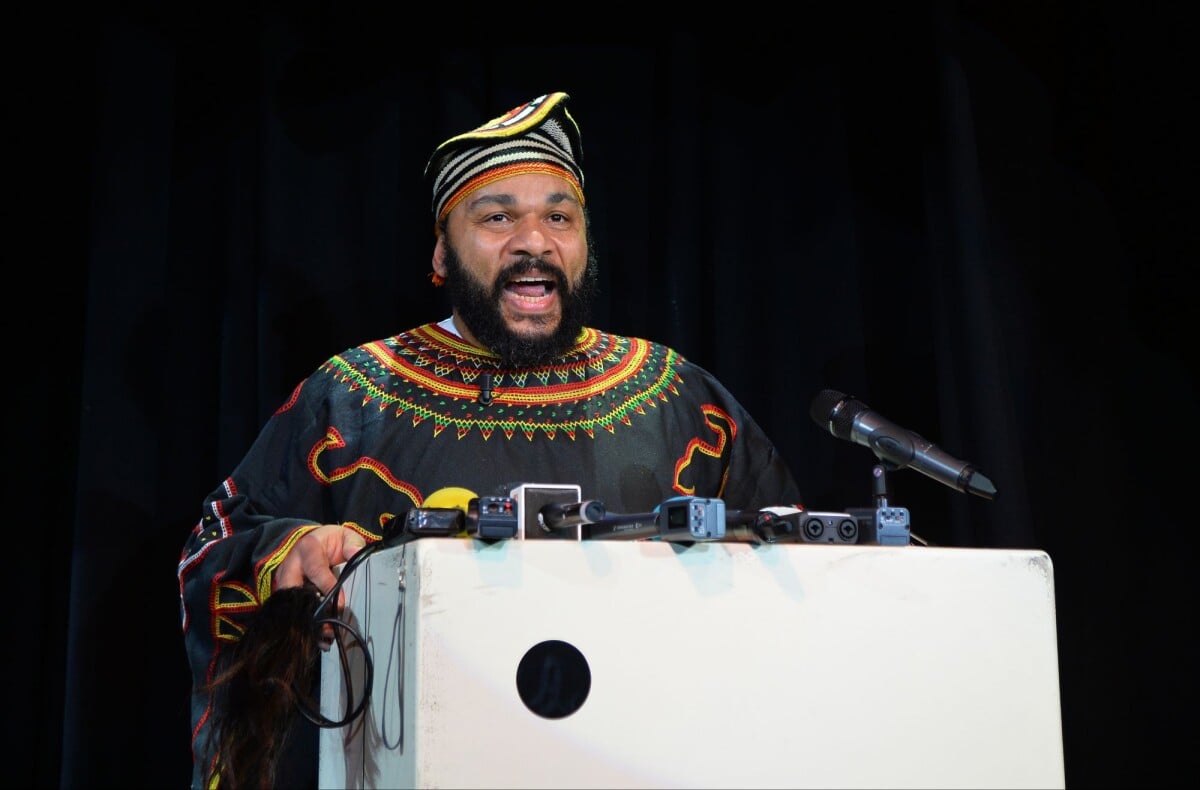 Photo : Conférence de presse de Dieudonné au théâtre de la Main d'or à ...