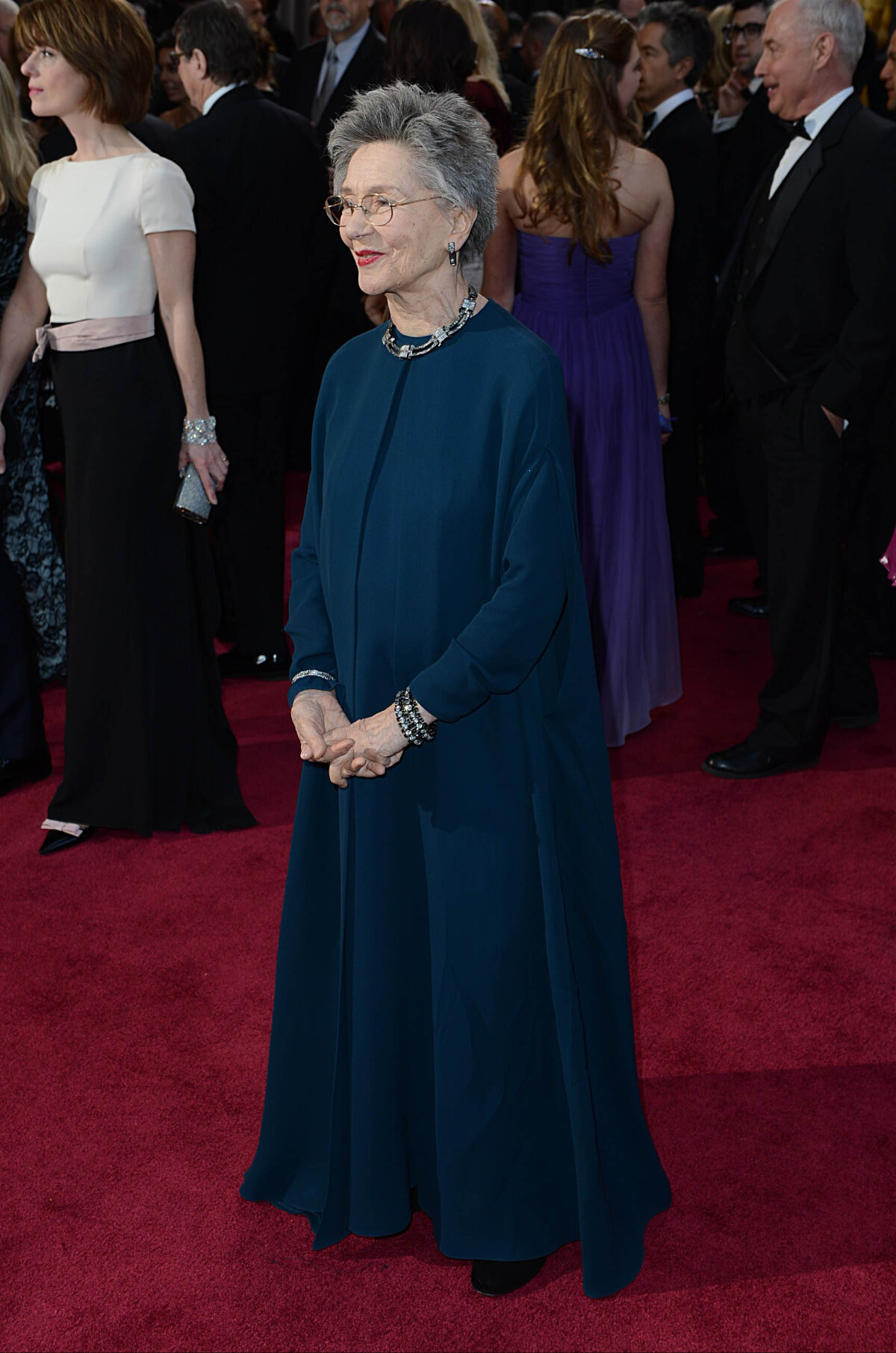 Photo : Emmanuelle Riva pendant les Oscars à Hollywood, le 24 février ...