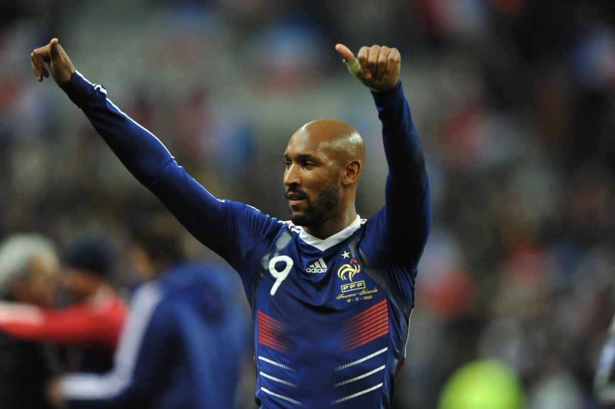 Photo : Nicolas Anelka lors du match entre la France et la République d ...