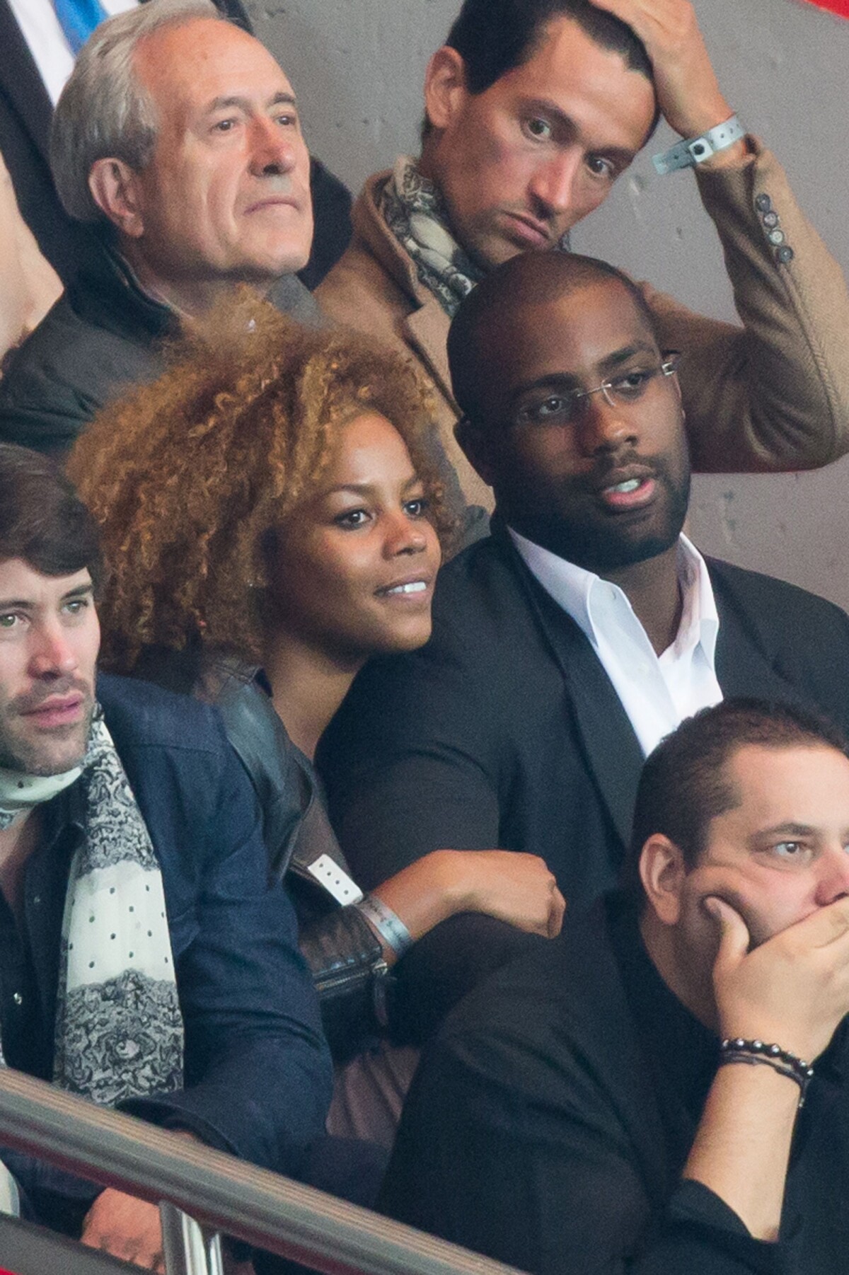 Photo : Teddy Riner et sa compagne Luthna lors du match entre Toulouse ...