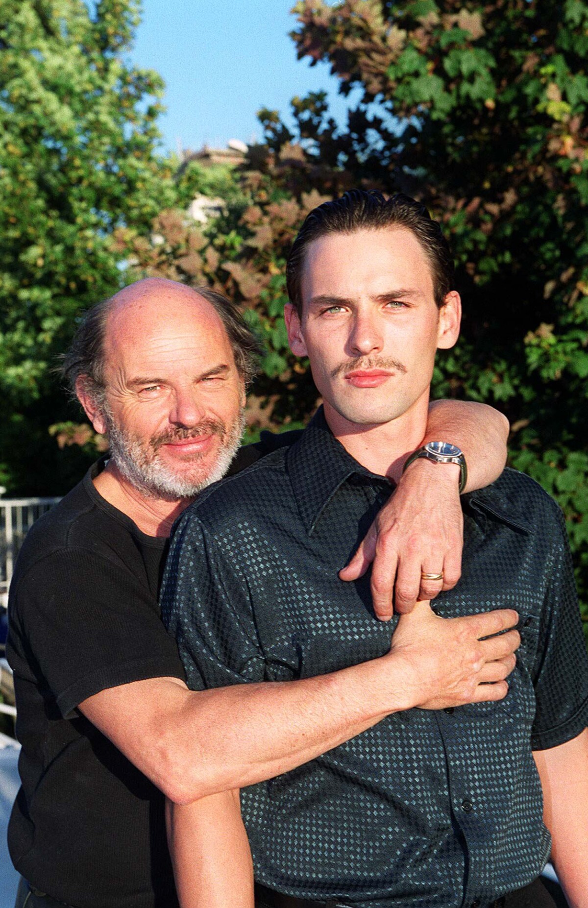 Photo : Jean-François Stévenin et Sagamore Stévenin en 1999. - Purepeople