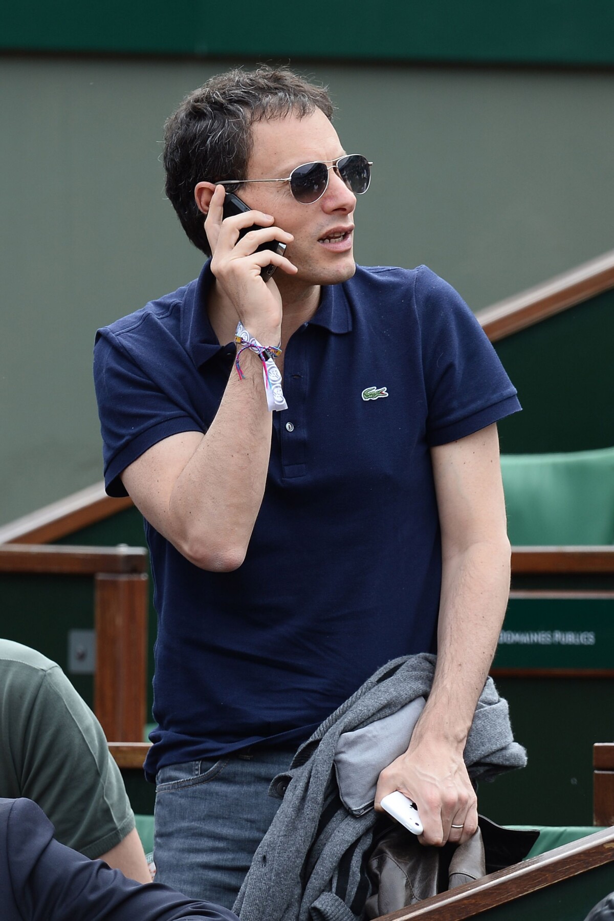 Photo : Marc-Olivier Fogiel à Roland-Garros lors du cinquième jour des ...
