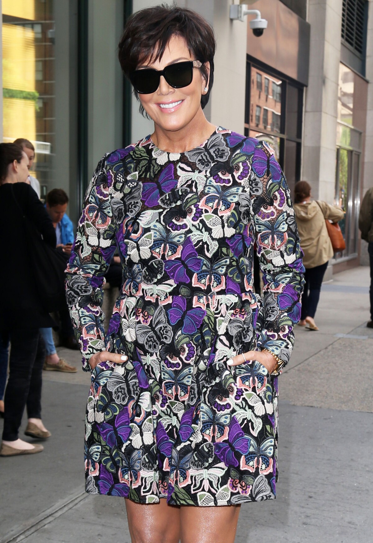 Photo : Kris Jenner pose pour les photographes dans les rues de New ...