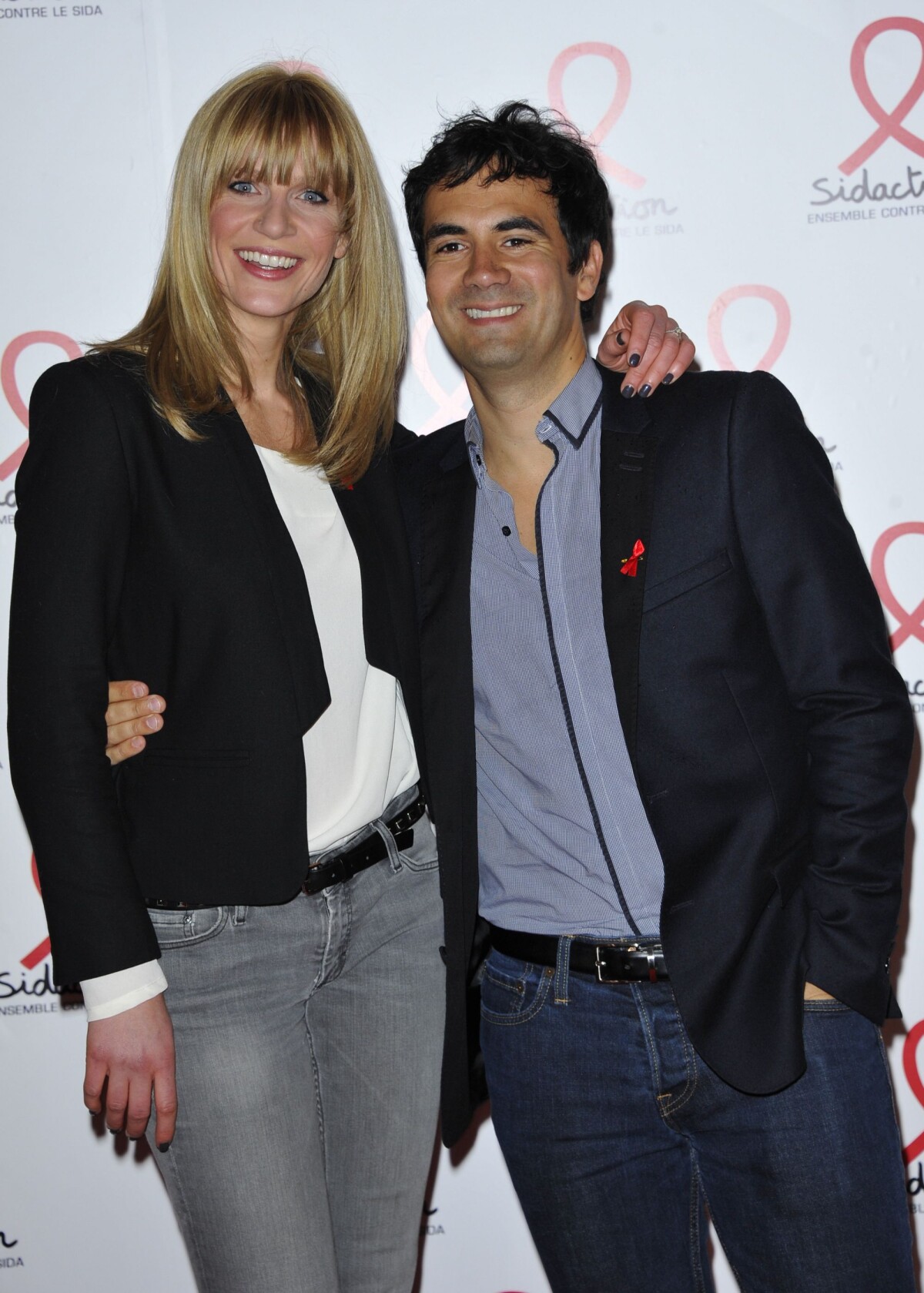 Photo : Sandrine Corman, Alex Goude - Soirée de lancement du Sidaction ...