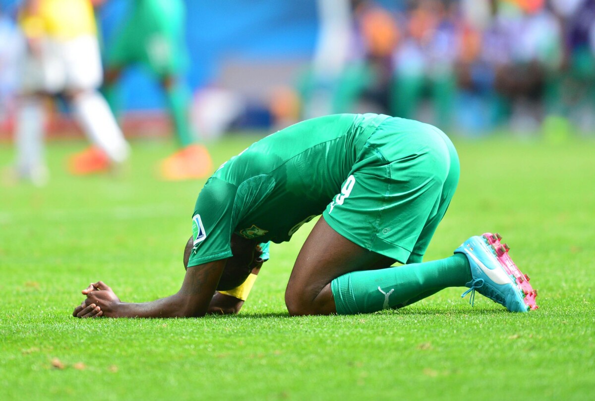 Photo : Le footballeur Yaya Touré à Brasilia, le 19 juin 2014 au Brésil ...