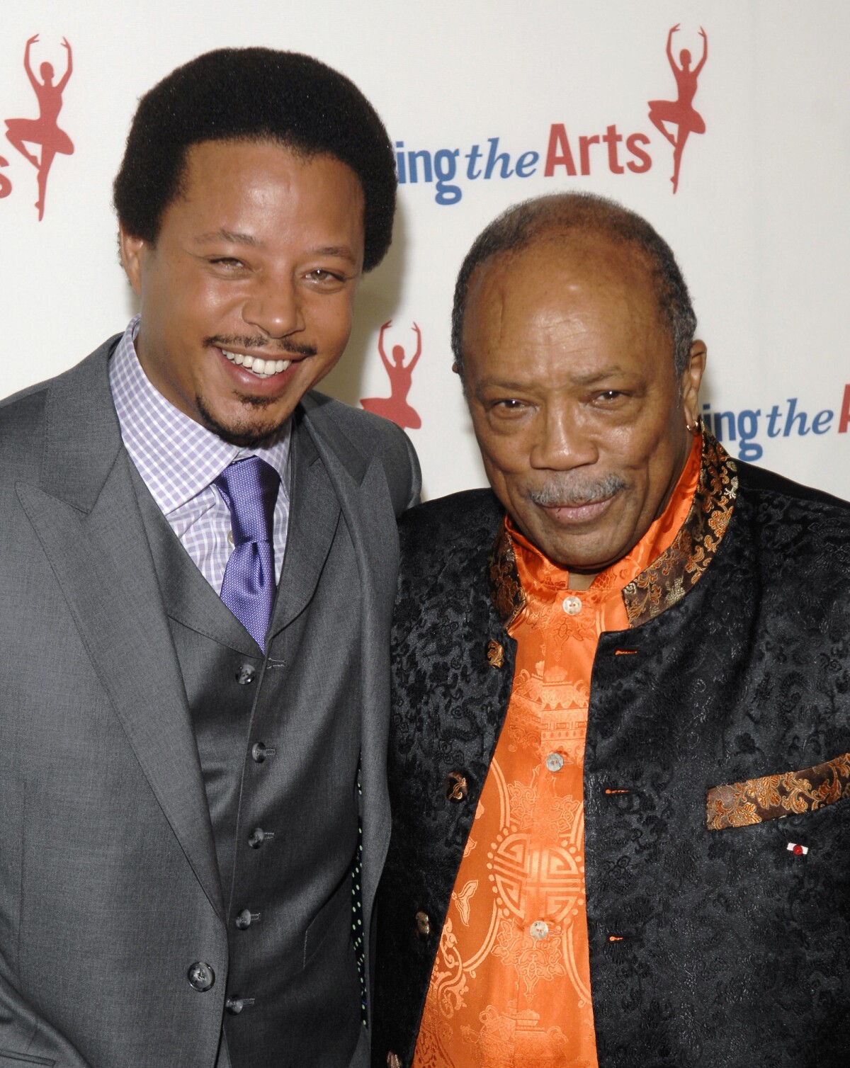 Photo : Terrence Howard et Quincy Jones lors du 8e Exploring the Arts ...