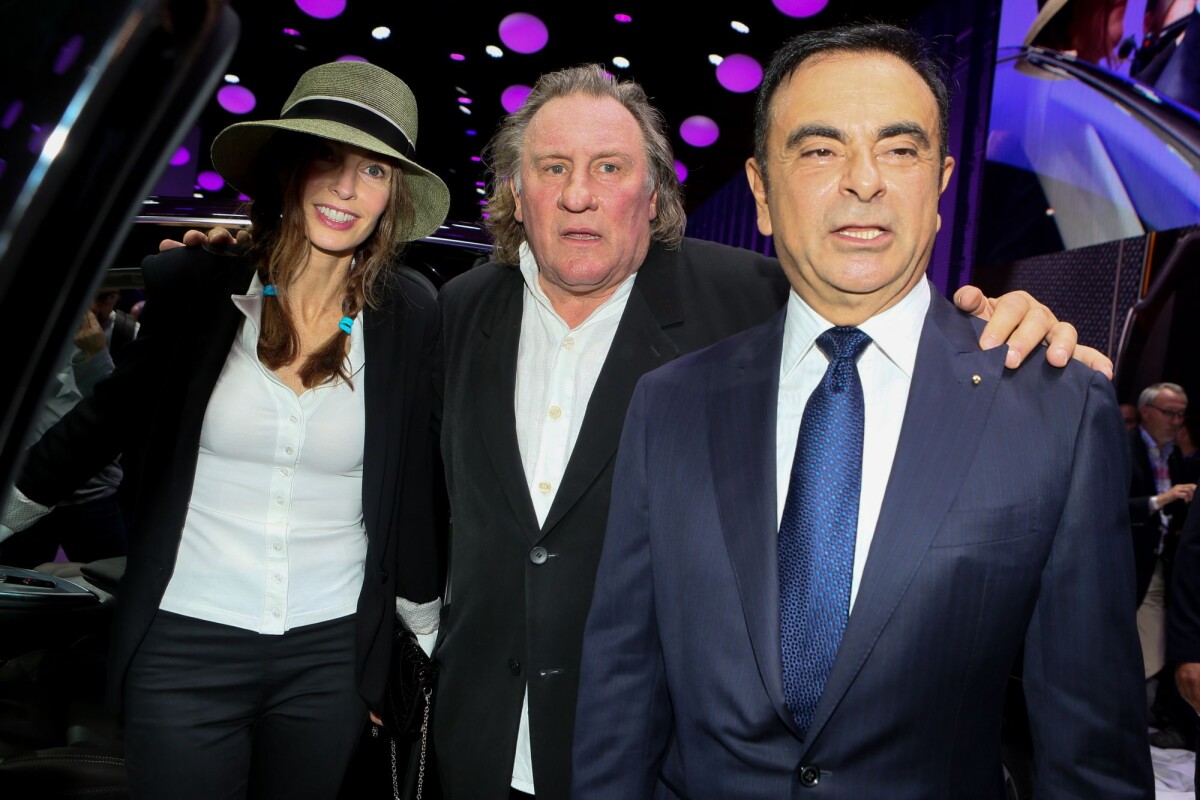 Photo : Anne Parillaud, Gérard Depardieu et Carlos Ghosn lors de la ...
