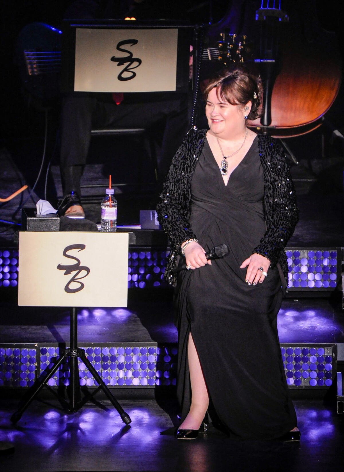 Photo : Susan Boyle en concert à Leicester, le 1er avril 2014 - Purepeople