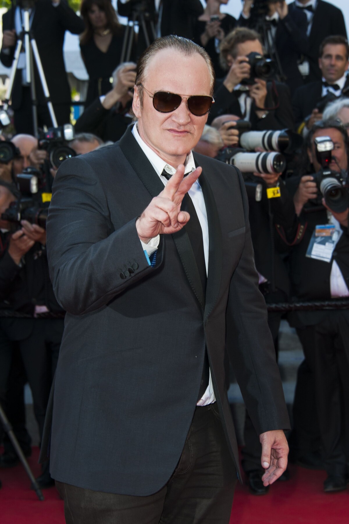 Photo : Quentin Tarantino à Cannes, le 24 mai 2014. - Ode (Purepeople)